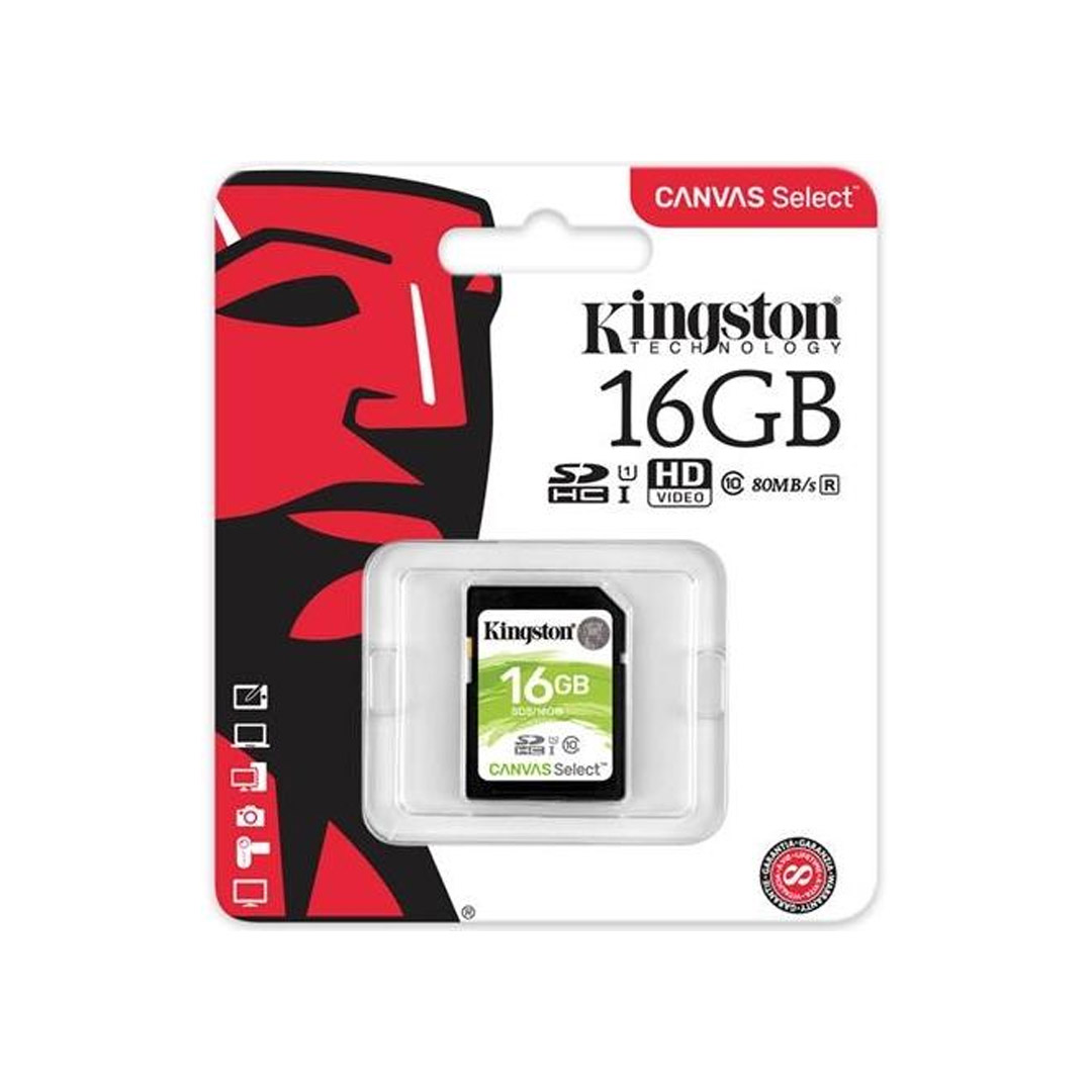 Купить Карта памяти 16 Gb, Kingston, SDHC, 10 класс скорости, без ...