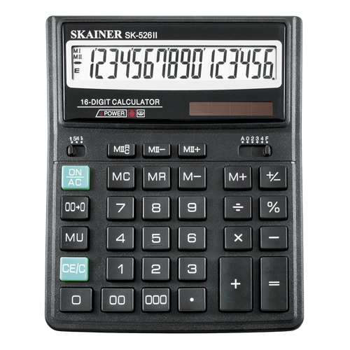 Купить Калькулятор настольный SKAINER SK-526II, 16 разрядов, 158*203,5* ...
