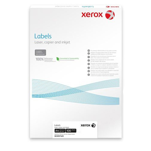 Купить Этикетка самоклеящаяся Xerox Labels, A4, размер 210*297 мм, 1 ...